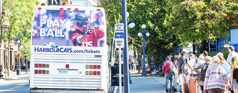 Bus ads are coach top bus advertising OOH transit ads.